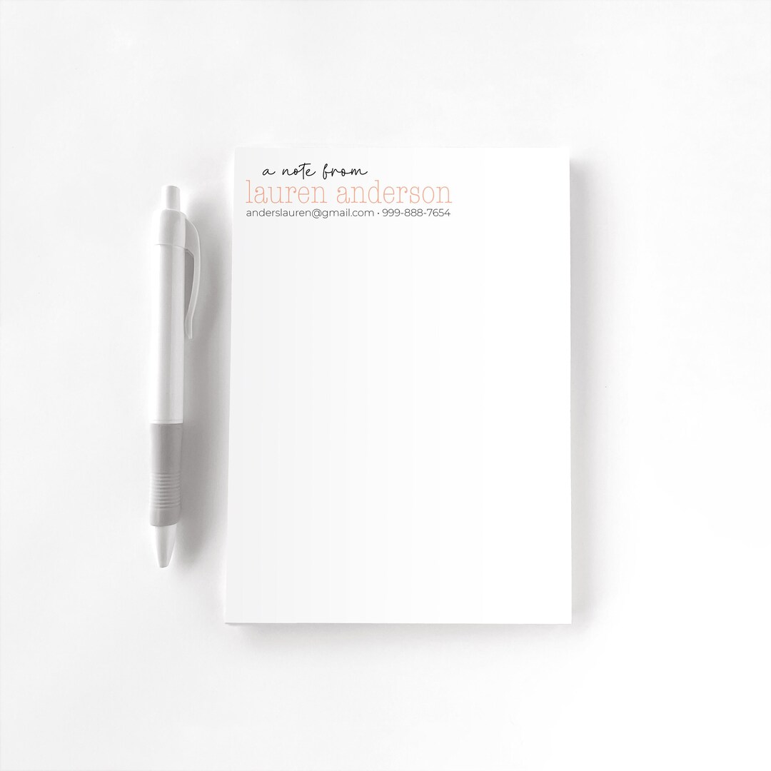 Personalized Notepad, Custom Notepad, Personalized Stationery, Writing ...