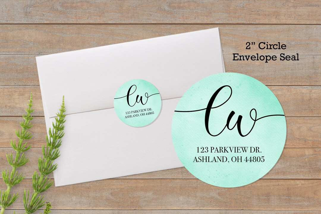 Return Address Labels | Round Address Label | Envelope Seal | Custom ...