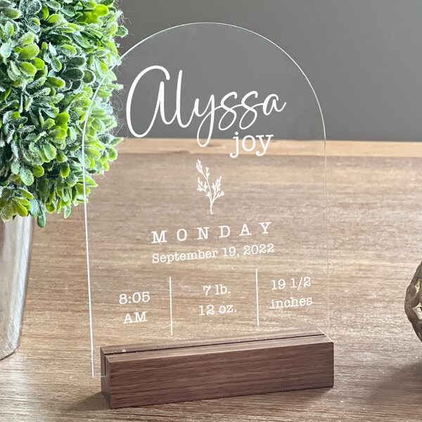 Personalized New Baby Plaque - Etsy