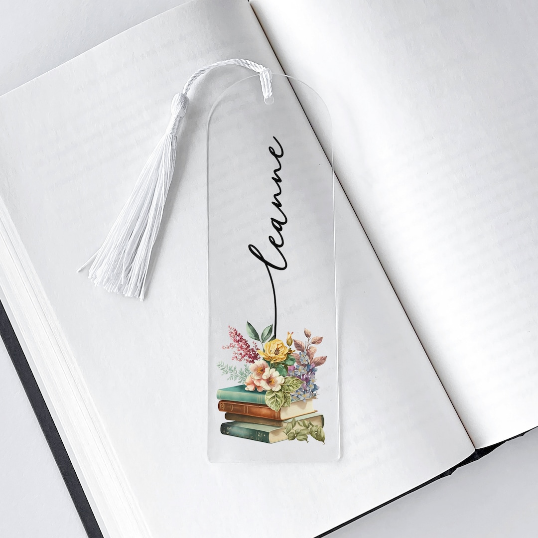 Personalized Acrylic Bookmark, Custom Name Bookmark, Clear Bookmark ...