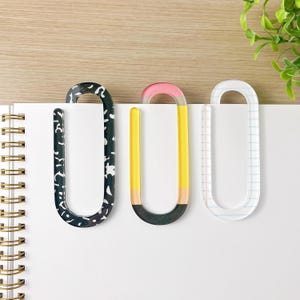 Jumbo Paperclip Bookmark, Giant Acrylic Paperclip, Huge Paperclip, Book ...