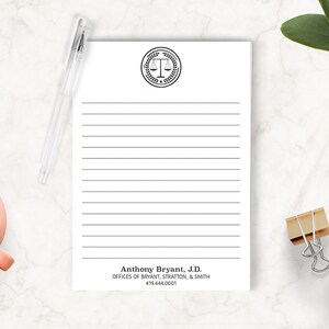 Personalized Notepad Custom Notepad Personalized Lawyer | Etsy