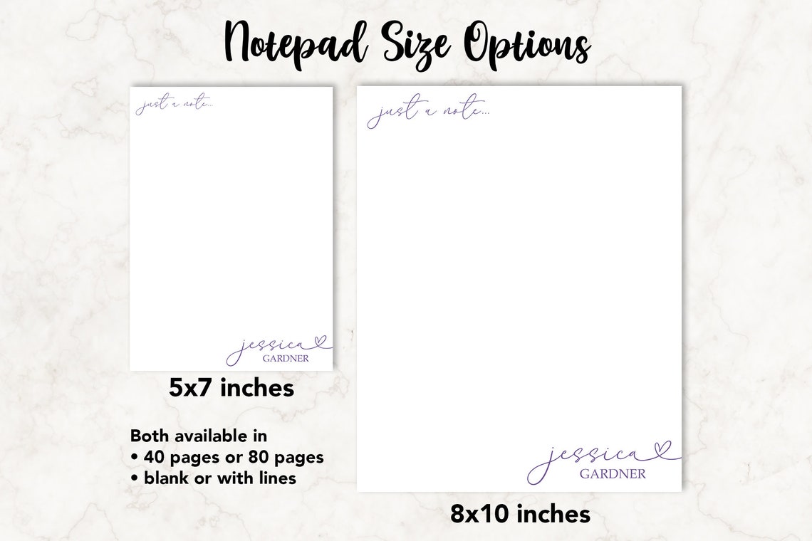 Personalized Notepad Custom Notepad Personalized Stationery | Etsy