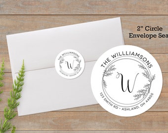 Return Address Labels Personalized Round Address Stickers - Etsy