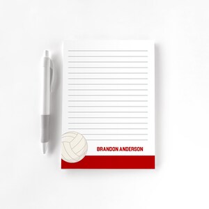 Volleyball Personalized Notepad, Custom Notepad, Personalized ...