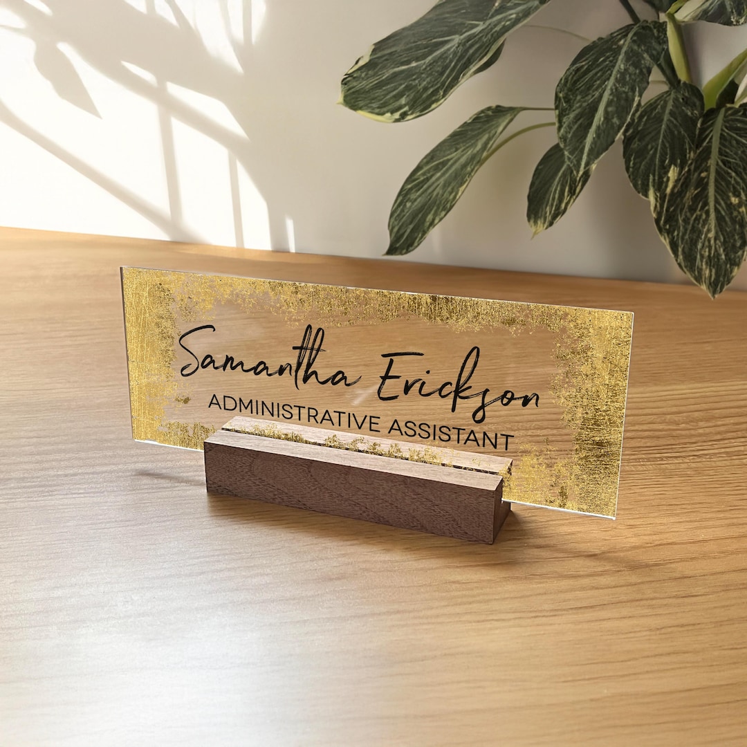 Personalized Desk Name Plate, New Job Gift, Teacher Appreciation ...