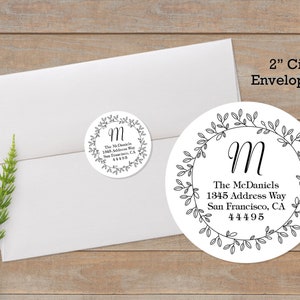 Return Address Labels | Round Address Label | Envelope Seal | Custom ...