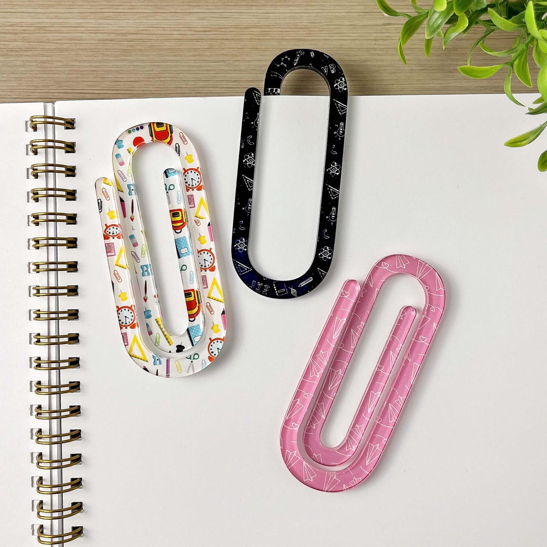 Jumbo Paperclip Bookmark, Giant Acrylic Paperclip, Huge Paperclip, Book ...
