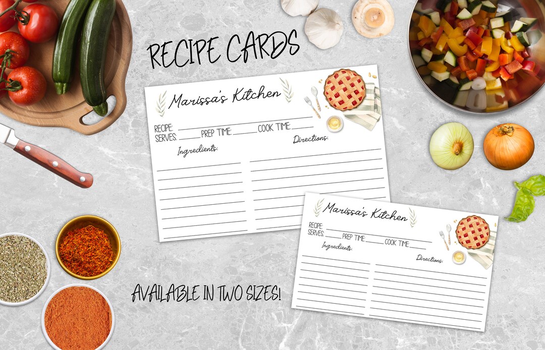 Recipe Card, Personalized Recipe Card, Bridal Shower Gift, Recipe Card ...