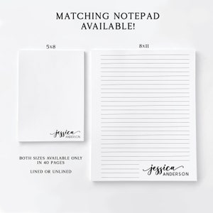 Personalized Leather Portfolio With Notepad, Custom Laser Engraved Business Portfolio ...