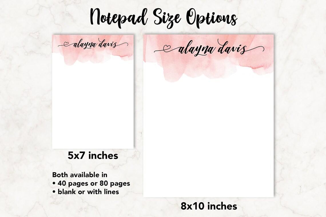 Personalized Notepad Custom Notepad Personalized Stationery - Etsy