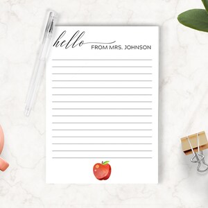 Teacher Personalized Notepad Custom Teacher Notepad Teacher | Etsy