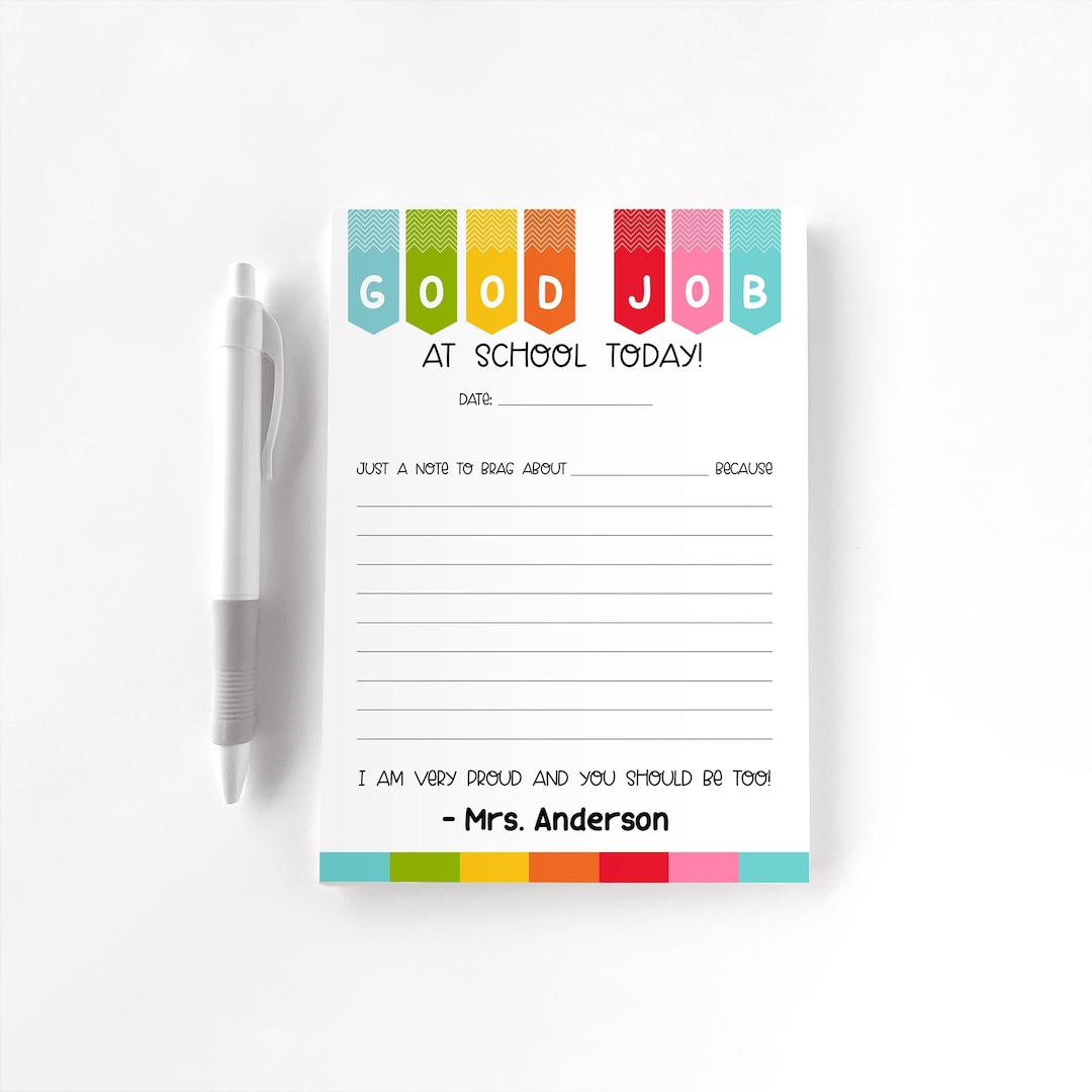 Teacher Personalized Notepad, Custom Teacher Pad, Teacher Appreciation ...