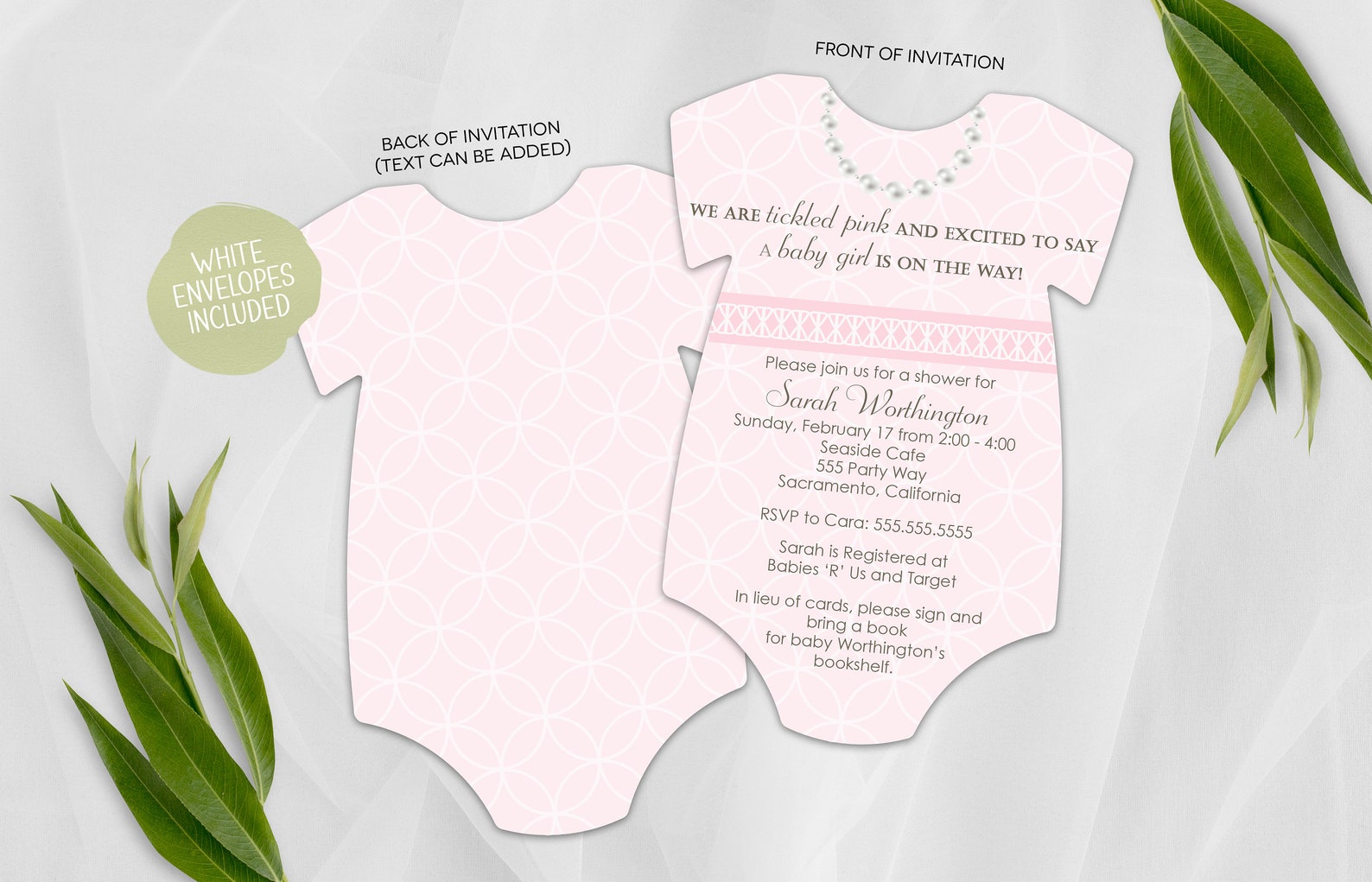 Pink Baby Shower Invitation Baby Girl Shower Invite - Etsy