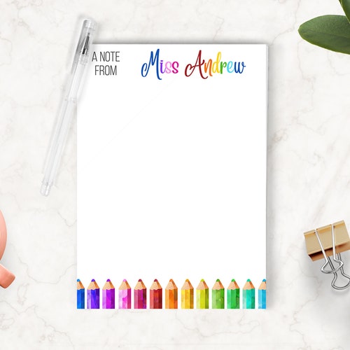 Custom Teacher Notepad Personalized Teacher Gift Teacher - Etsy