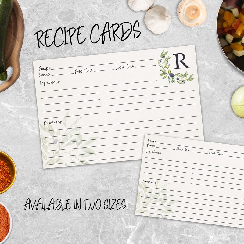 Personalized Recipe Cards - Etsy