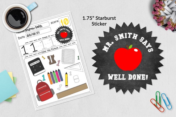 Teacher Sticker Classroom Sticker Personalized Teacher | Etsy