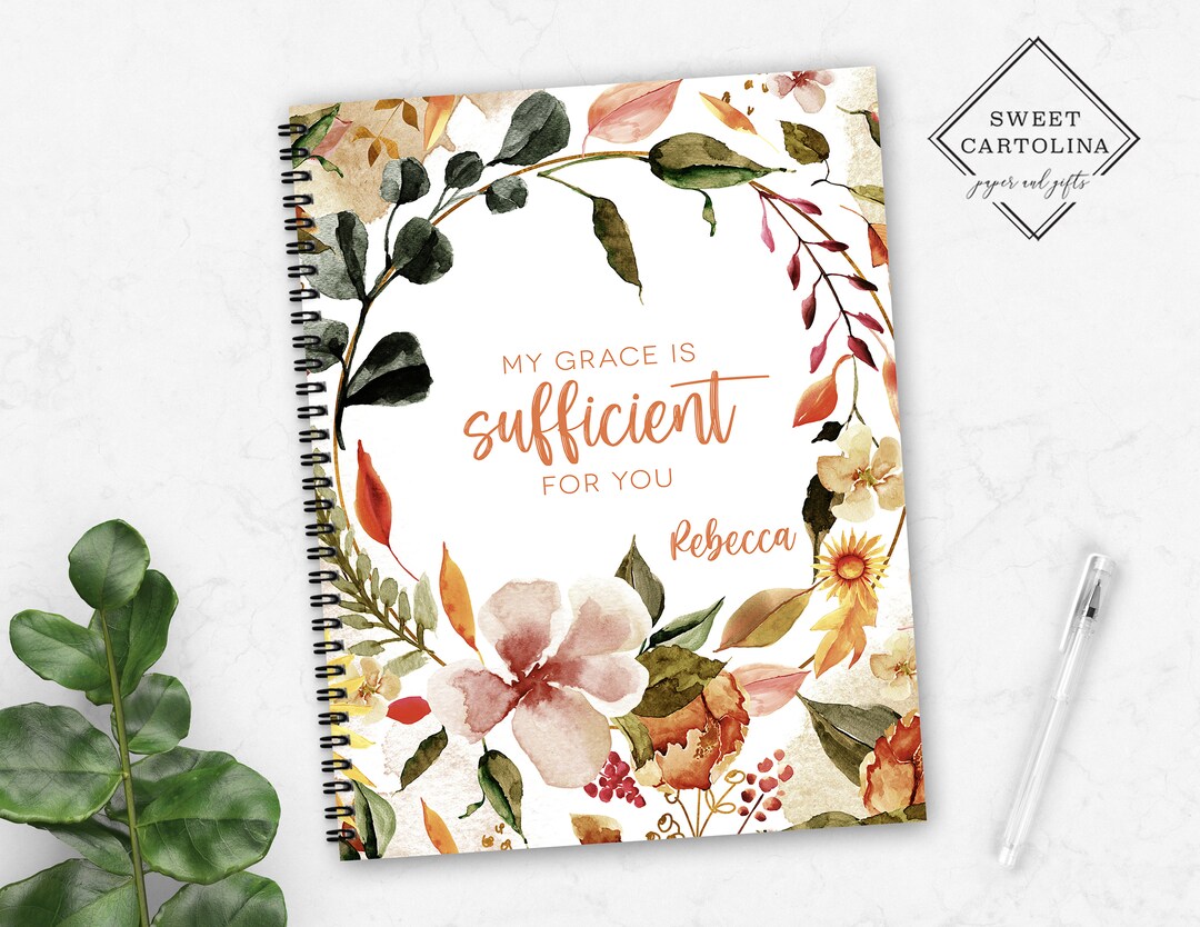 Personalized Spiral Notebook Scripture Journal Custom Bible Notebook ...