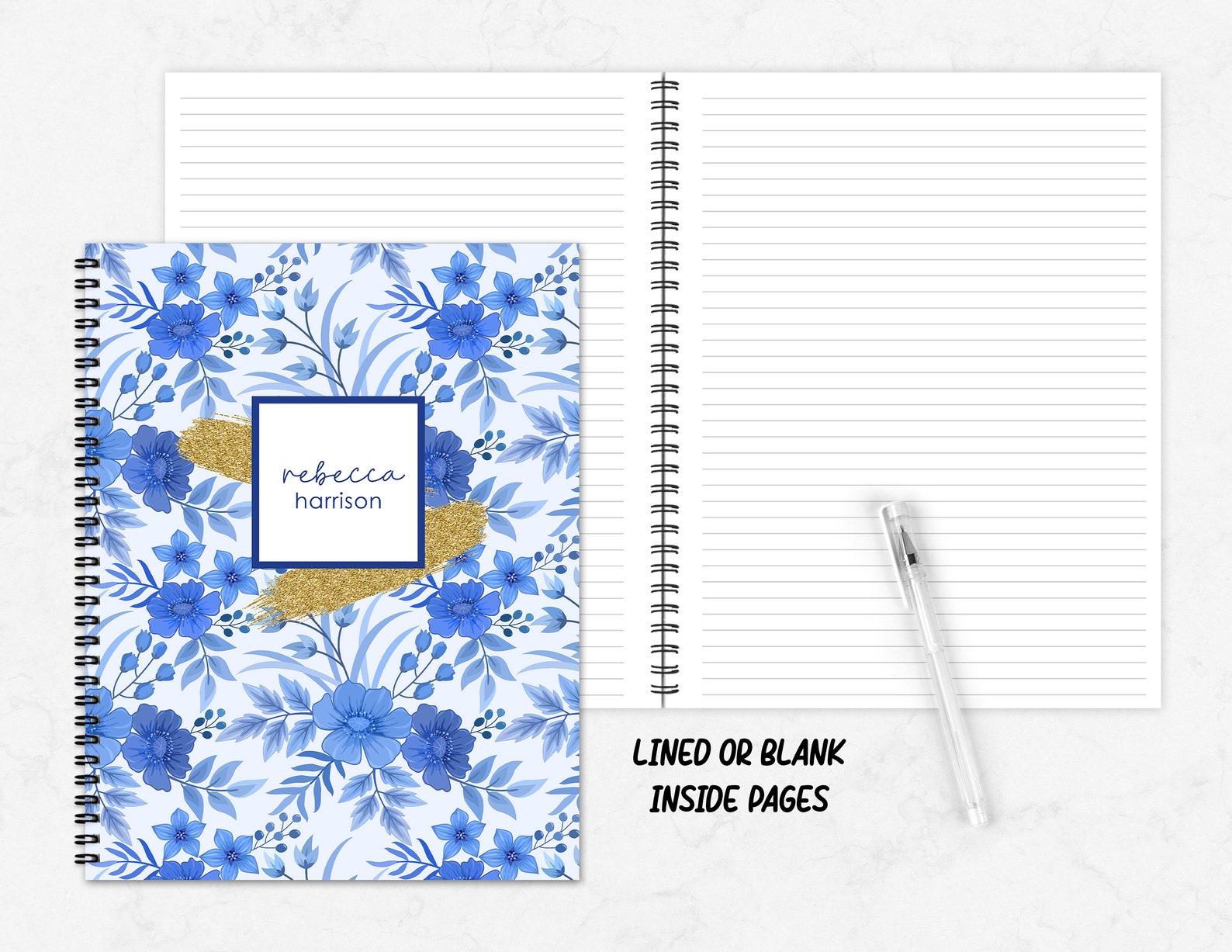 Personalized Spiral Notebook Personalized Journal Custom | Etsy