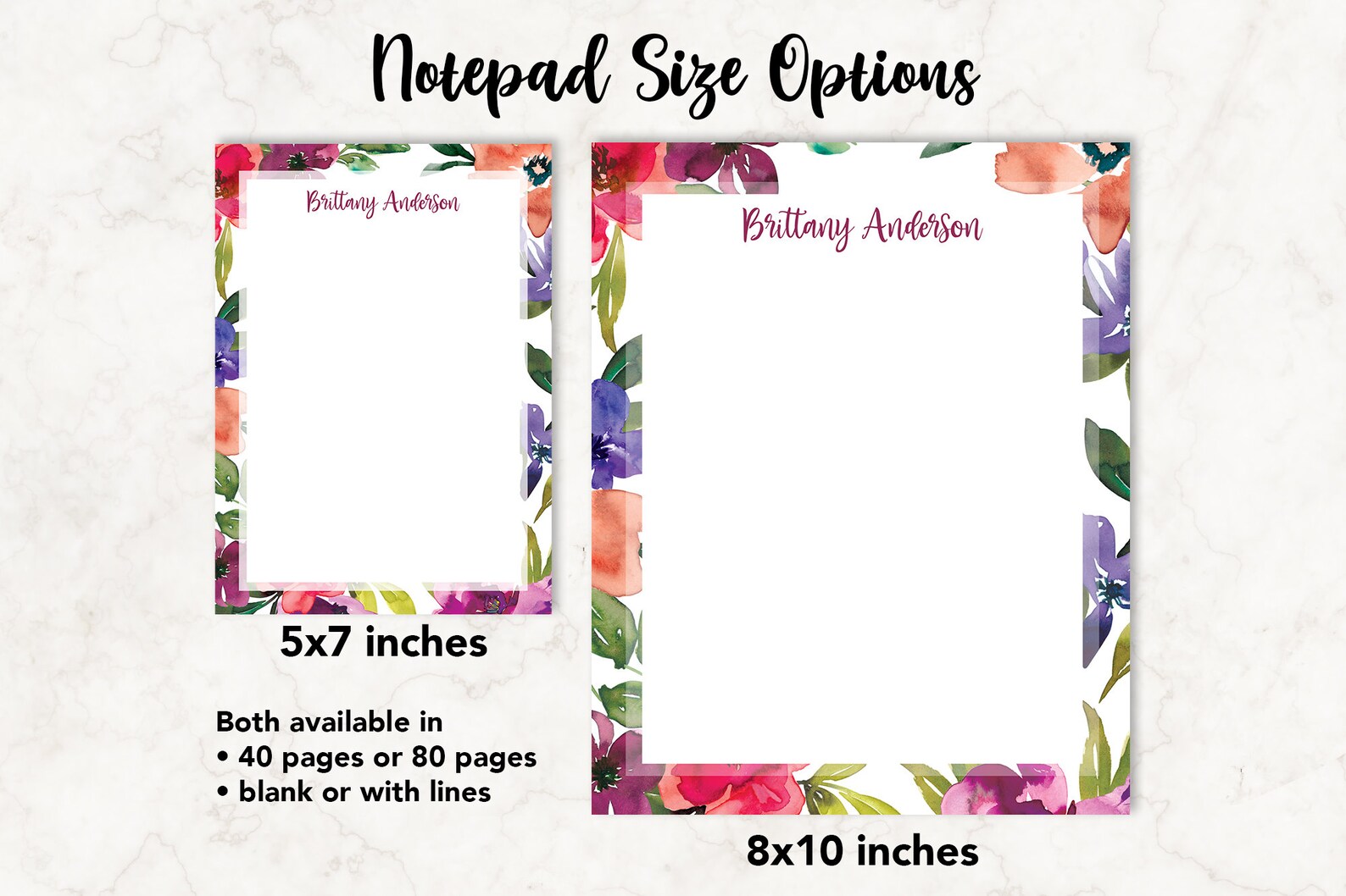 Personalized Notepad Custom Notepad Personalized Stationery - Etsy