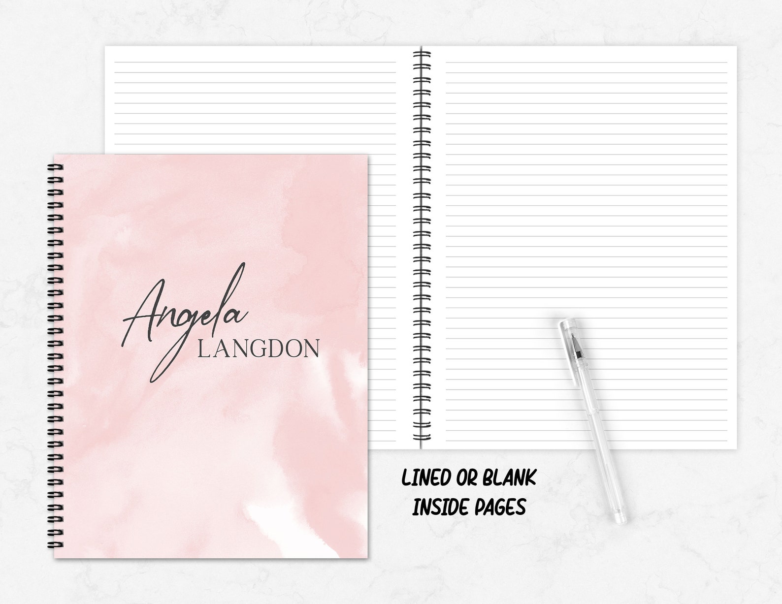 Personalized Spiral Notebook Personalized Journal Custom - Etsy