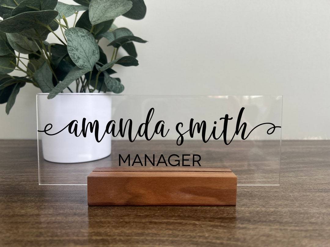 Custom Desk Name Plate, New Job Gift, Personalized Desk Plaque, Office ...