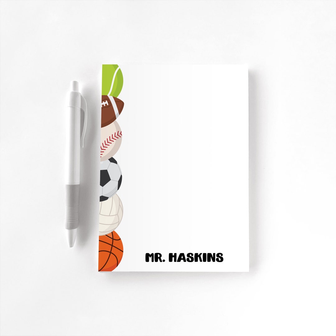 Gym Teacher Personalized Notepad, Custom Teacher Pad, Teacher ...