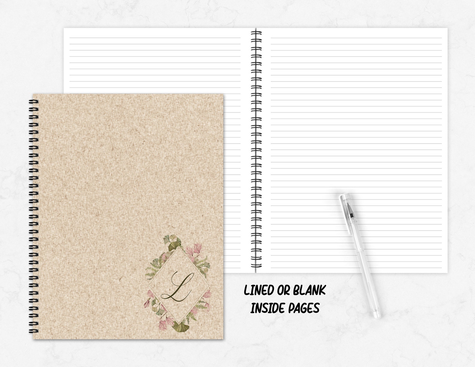 Personalized Spiral Notebook Personalized Journal Monogram - Etsy