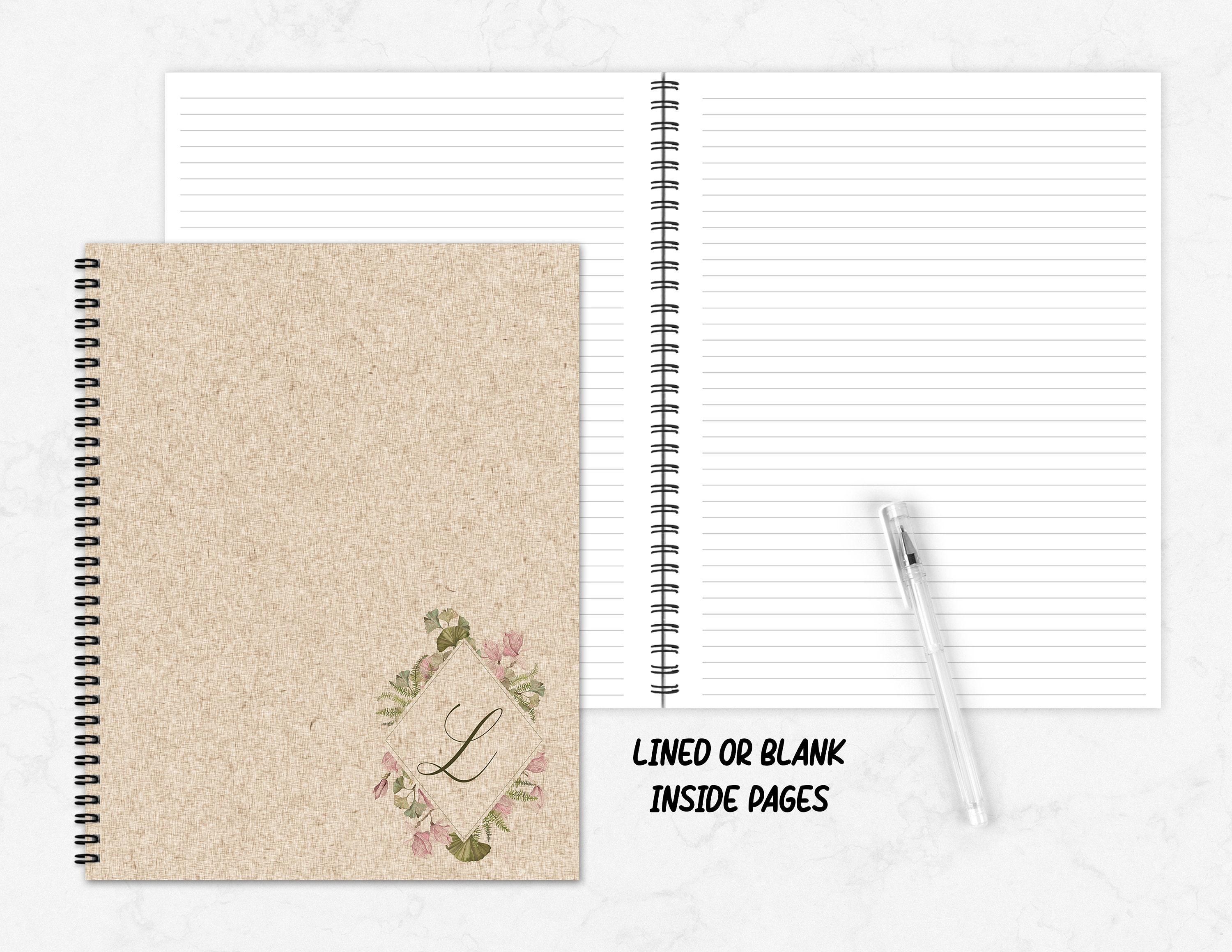 Personalized Spiral Notebook Personalized Journal Monogram - Etsy