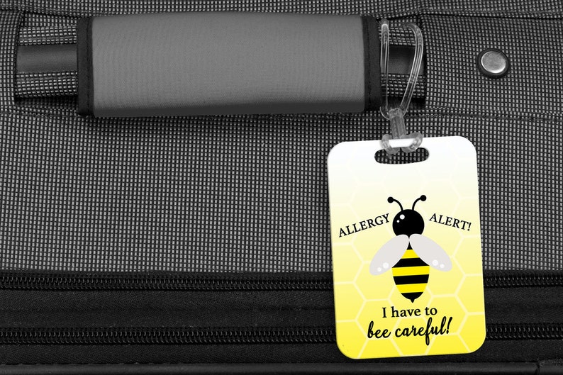 Allergy Alert Luggage Tag Personalized Bag/Luggage Tag | Etsy