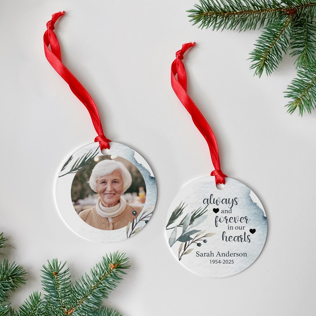 Remember Photo Ornament, Personalized Photo Ornament, in Memory of ...