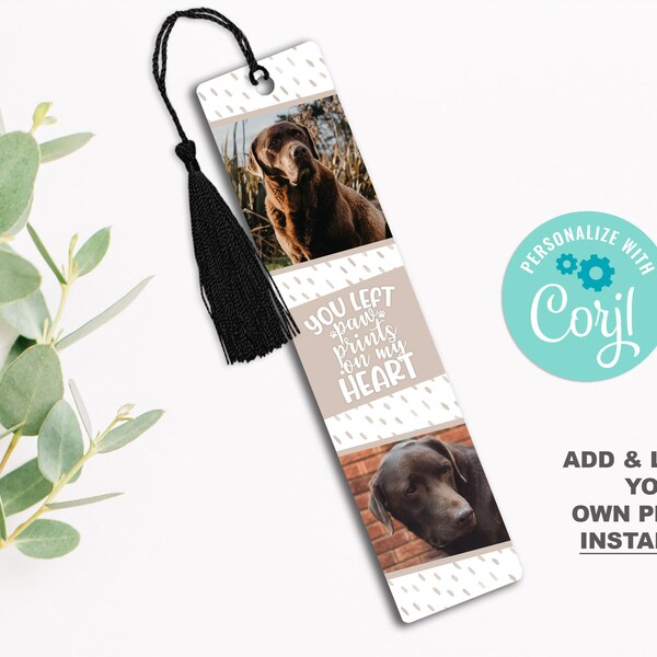 Paw Print Bookmark - Etsy