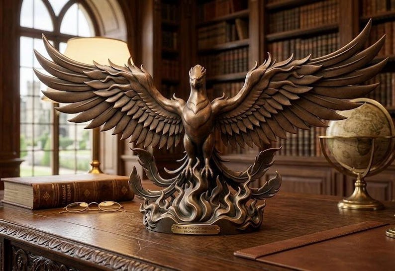 Phoenix Bird Sculpture 3D Model – Mythical Fire Sculpture (STL File) - Etsy