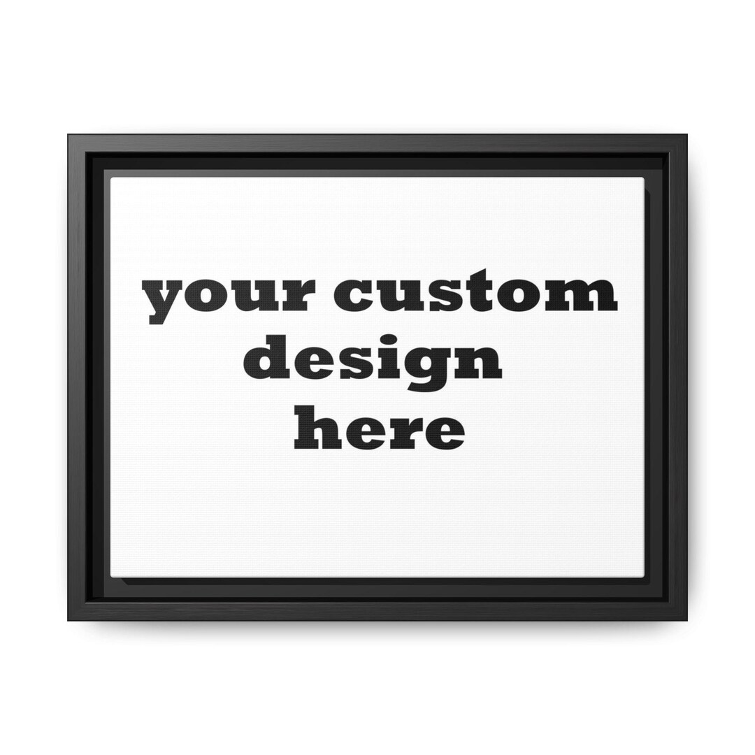Custom Text Wall Art Matte Canvas Framed | Personalized Image Print - Etsy