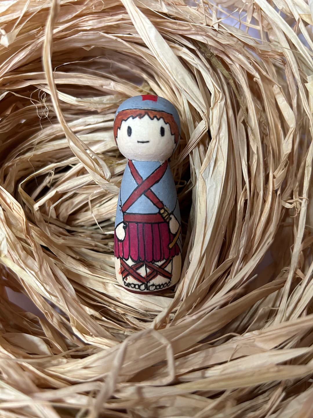 Roman Soldier, Wooden Peg Doll for Pretend Play - Etsy