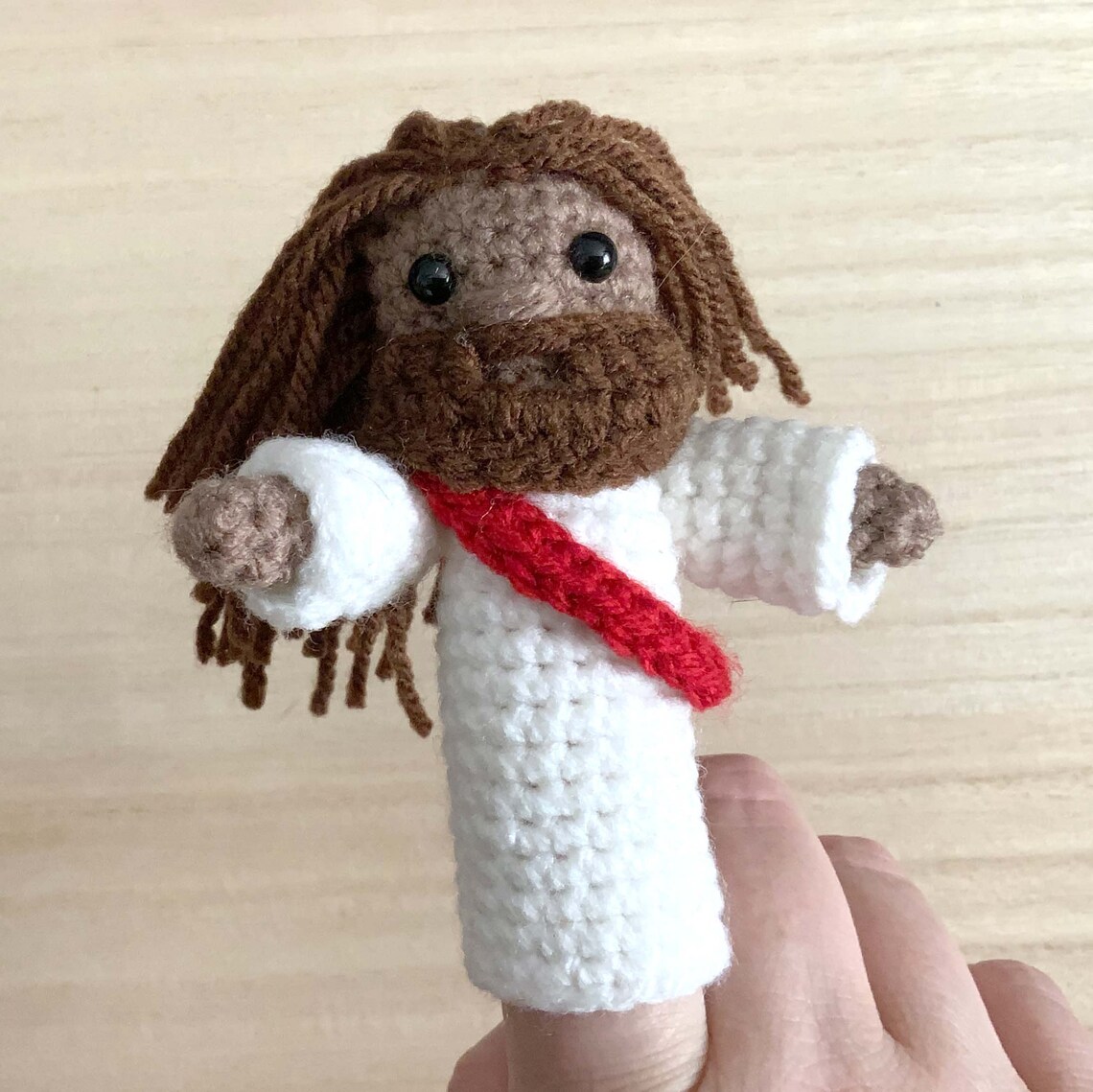 Jesus Finger Puppet - UK Crochet PDF Pattern, Pretend Bible Play - Etsy