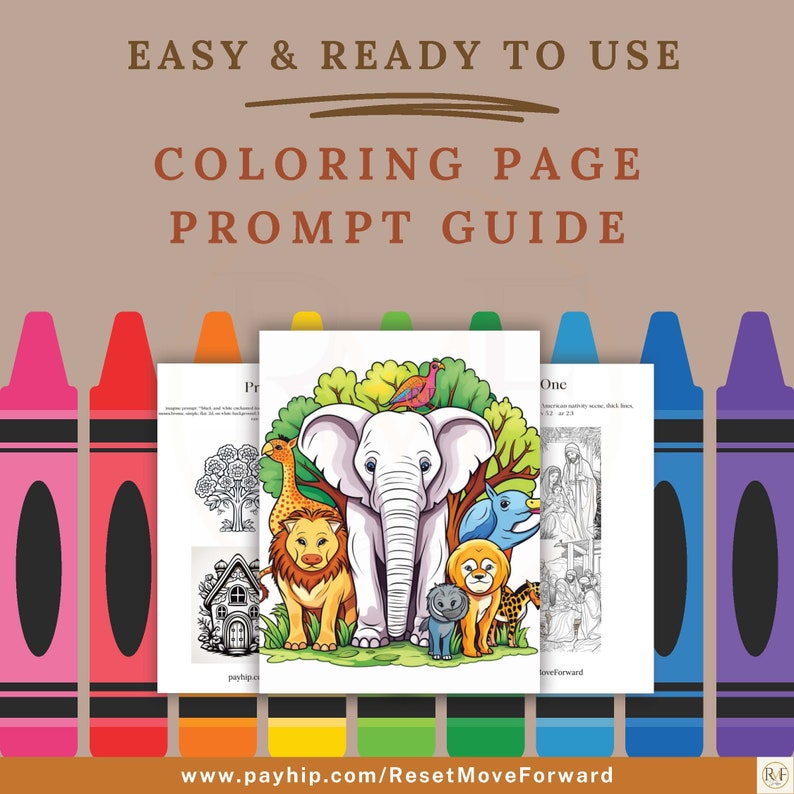 Coloring Page Prompt Guide 8 Prompts for Adult and Children's Coloring ...