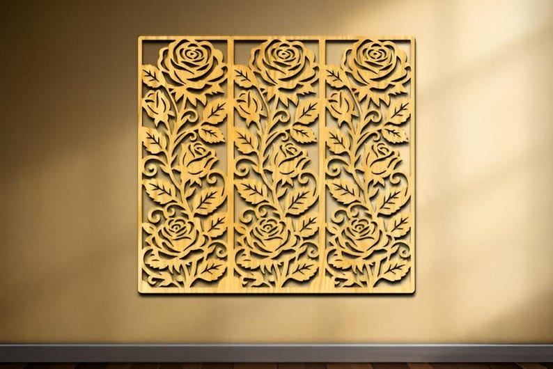 16 Floral Wall Art Panels | Laser Cut SVG Bundle (digital Download) - Etsy