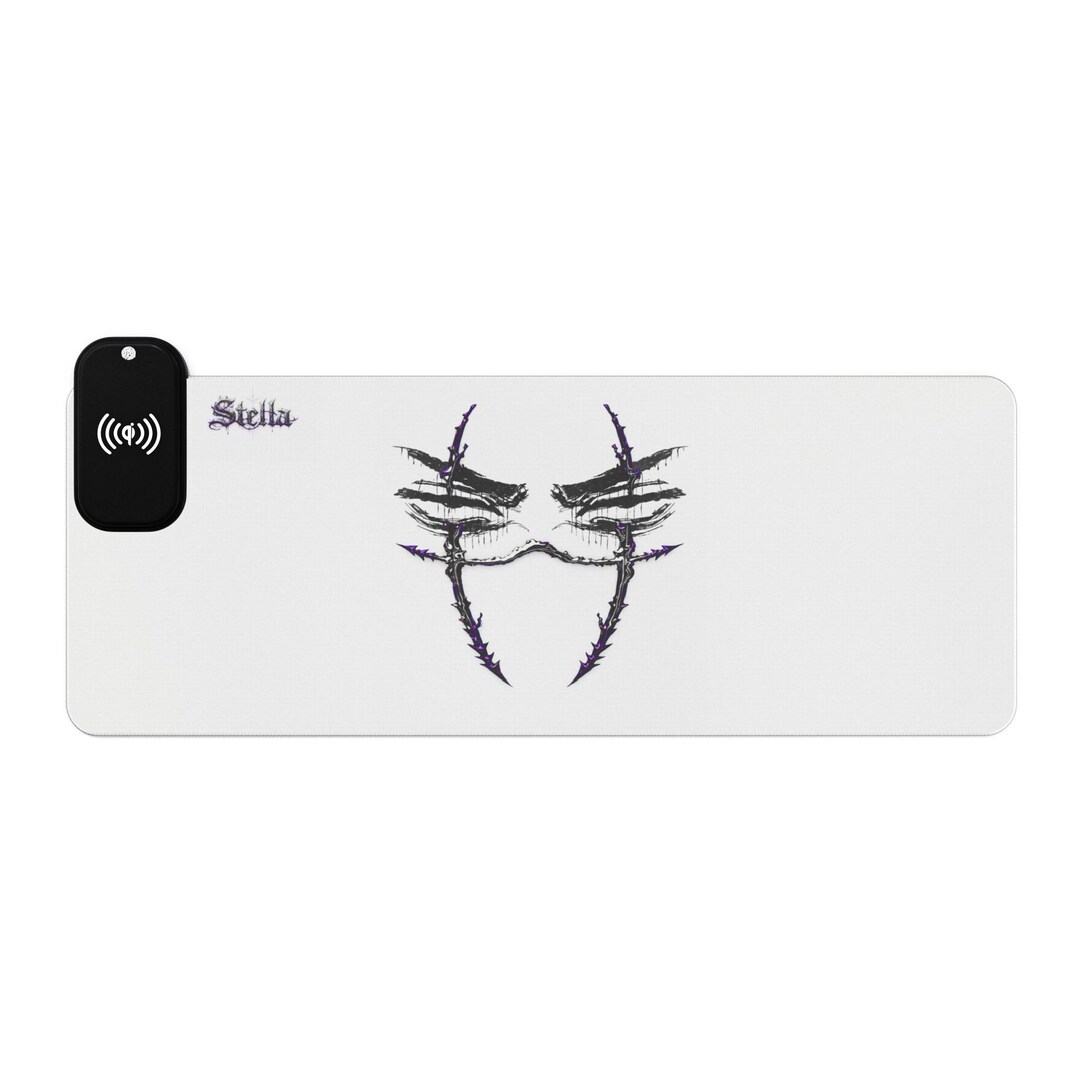 Abstract Tribal Mask LED Gaming Mouse Pad | Wireless Charging - Etsy