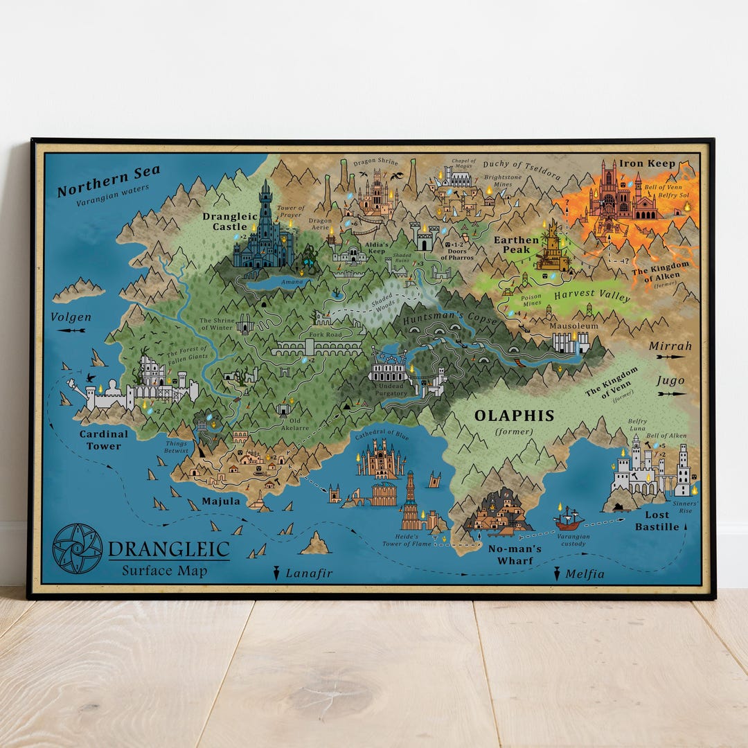 Dark Souls Map Poster | Dark Fantasy World Illustration | Game Lore ...