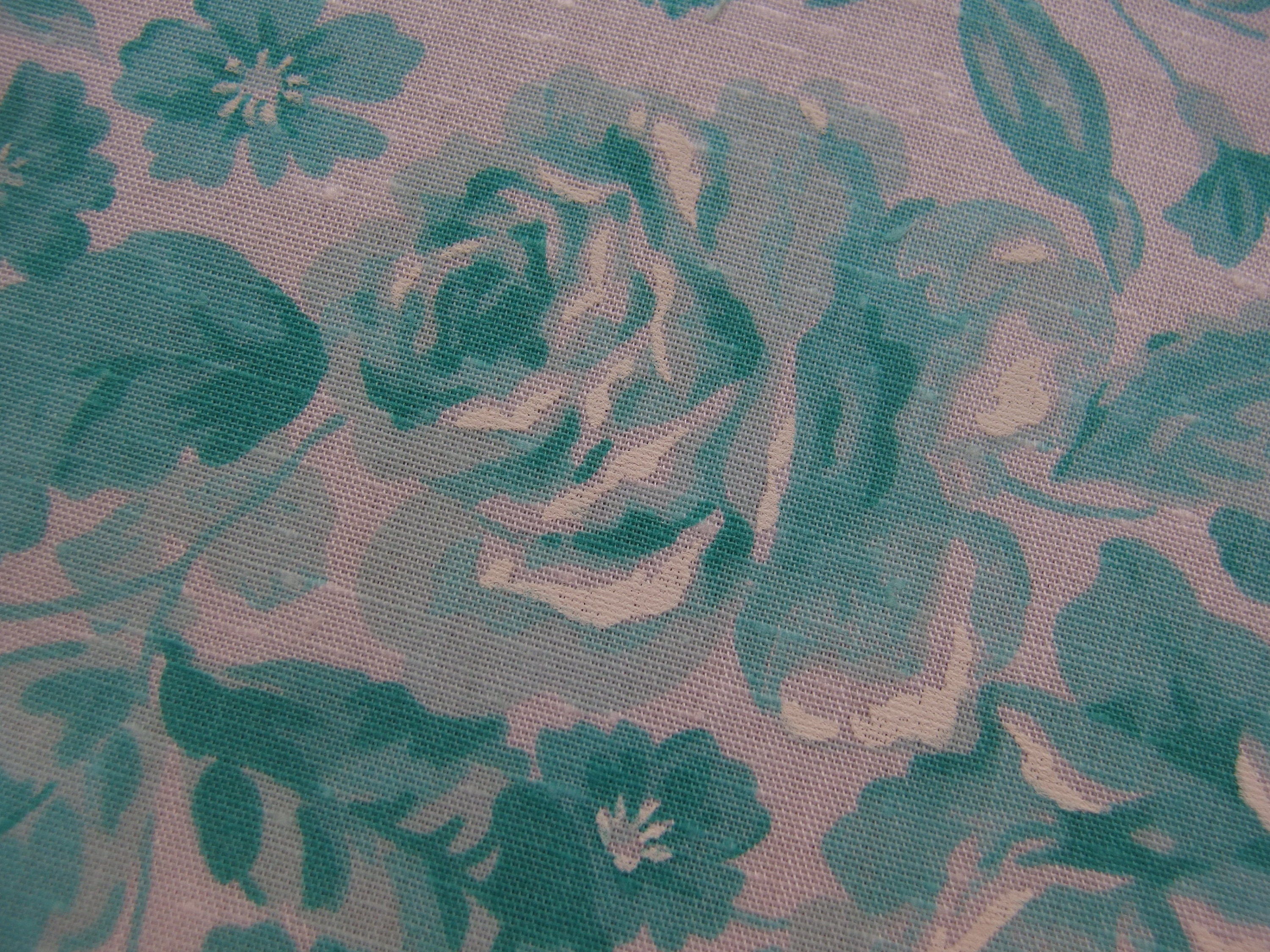 Vintage Fabric Retro Emerald Green Rose Flower Fabric 80s S-48 - Etsy