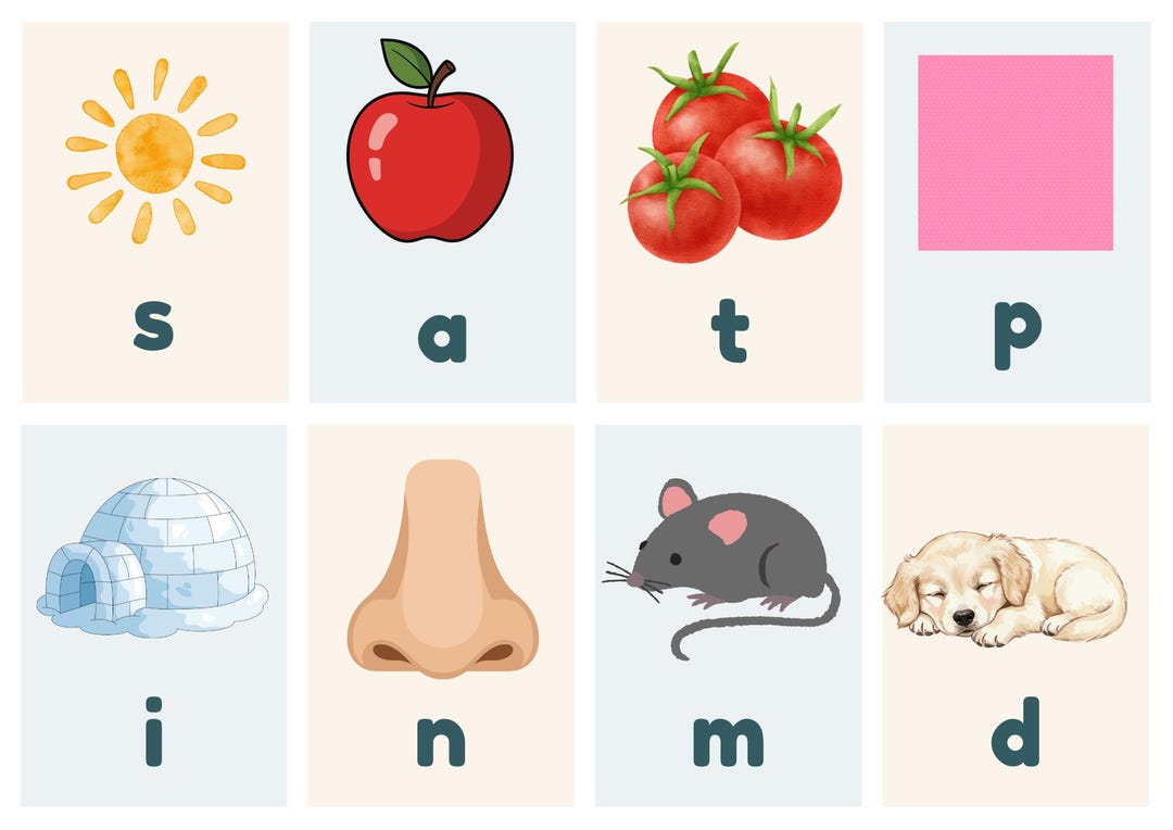 Phase 2 Phonics Flashcards - Etsy