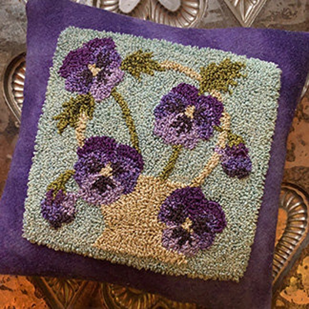 Pansy Basket Punchneedle Embroidery Pattern - Etsy