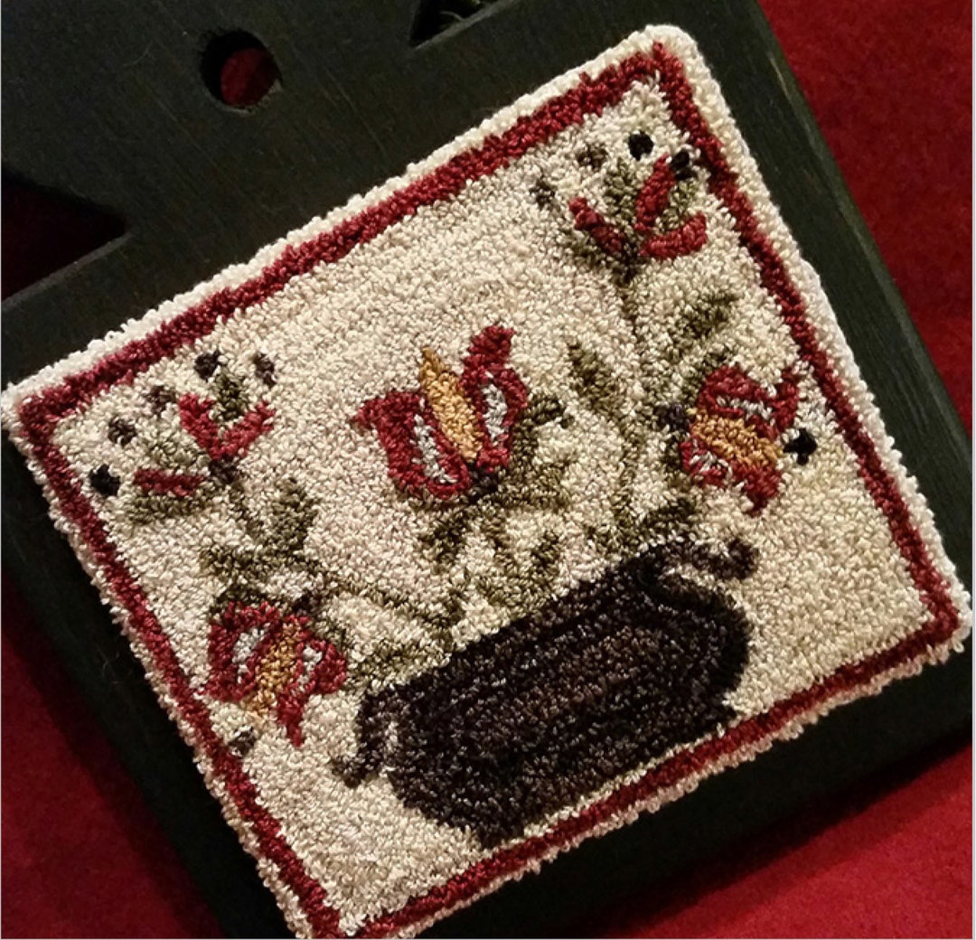 Folk Art Flowers Punchneedle Pattern - Etsy