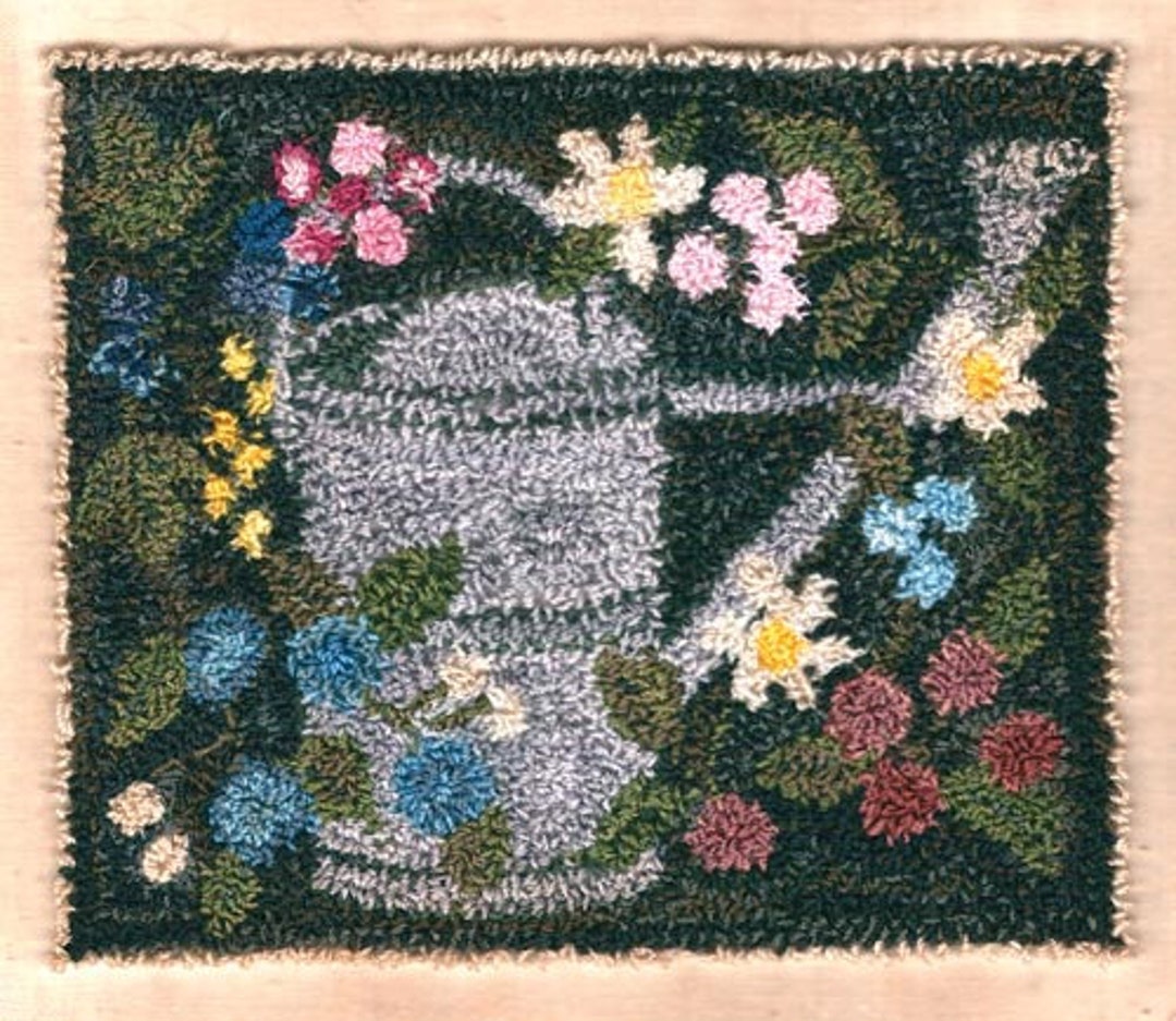 Primitive Punchneedle Embroidery Springtime - Etsy