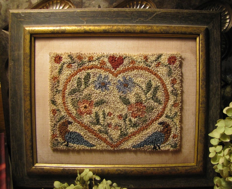 Vintage Valentine Punchneedle Pattern - Etsy