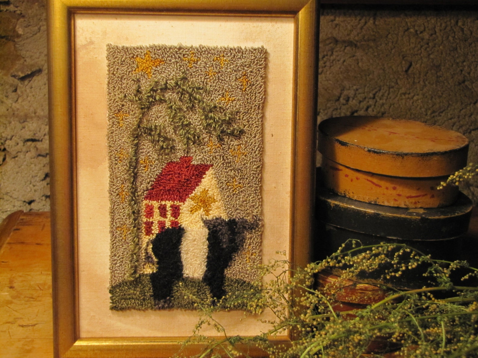 Primitive Punchneedle Til the Cows Come Home Pattern - Etsy