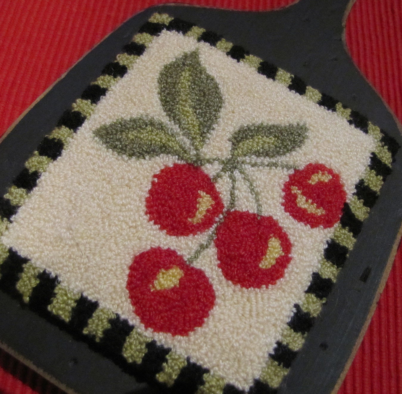 Primitive Punchneedle Cherries Pattern - Etsy
