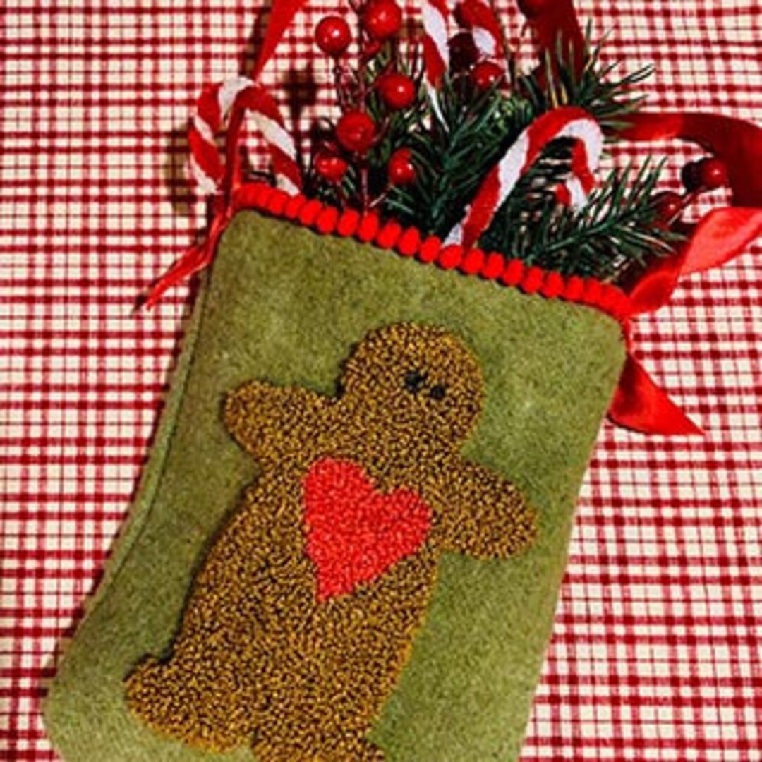 Gingerboy on Wool Punchneedle Pattern - Etsy