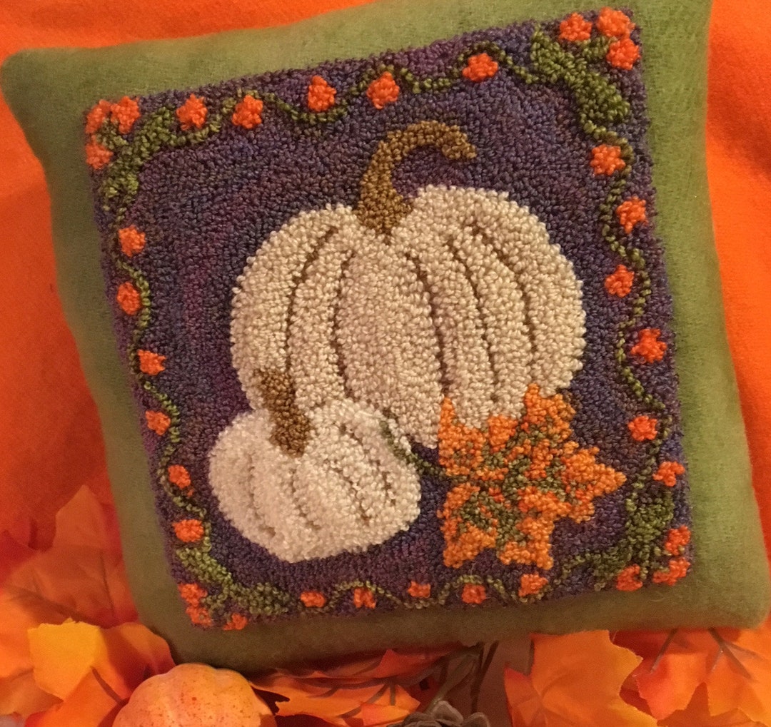 White Pumpkins Punchneedle Pattern - Etsy